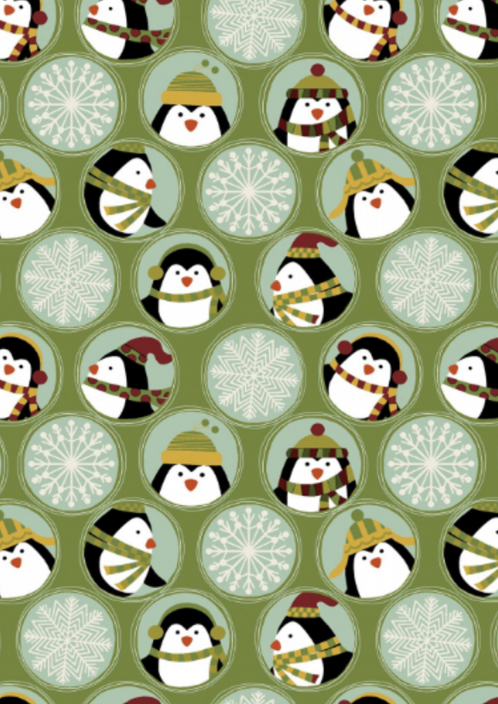 Fabric Café Christmas Quilt Kit for beginners with Penguin Fabric ...