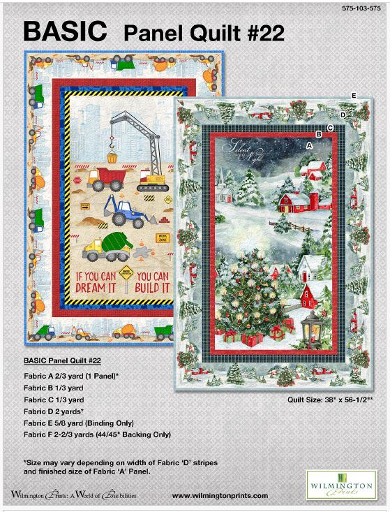 FREE Beginner Panel Quilt Pattern digital download -Angels Neverland