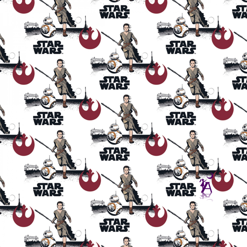 Star Wars Fabric, FLANNEL cotton, Licensed Camelot Fabrics, , Blue Sta ...