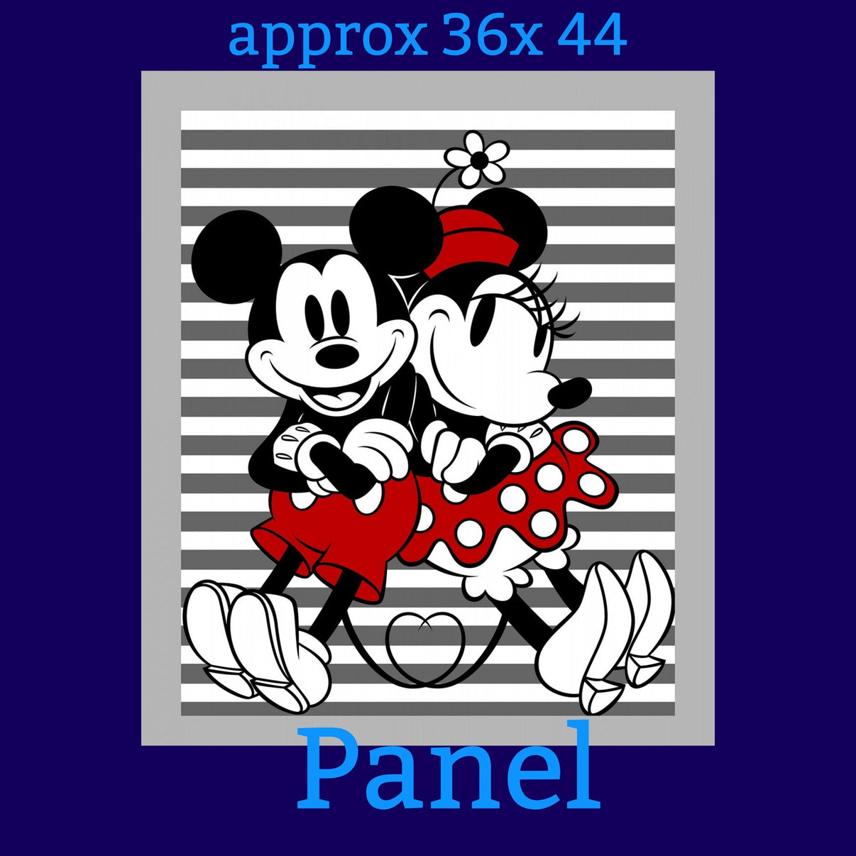 Mickey and Minnie Mouse Cotton Quilt Fabric Yardage & Panels - Angels ...