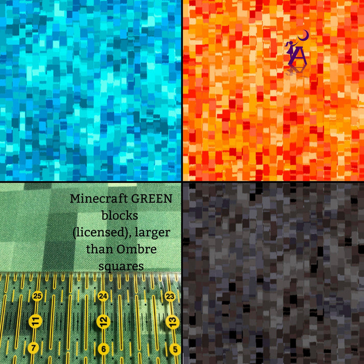 Minecraft Licensed Cotton Quilting Fabric, Mojang Minecraft green pixel ...