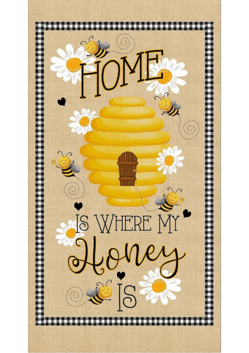Beginner Bee Hive Quilt Kit Timeless Treasures Home Is Where My Honey ...